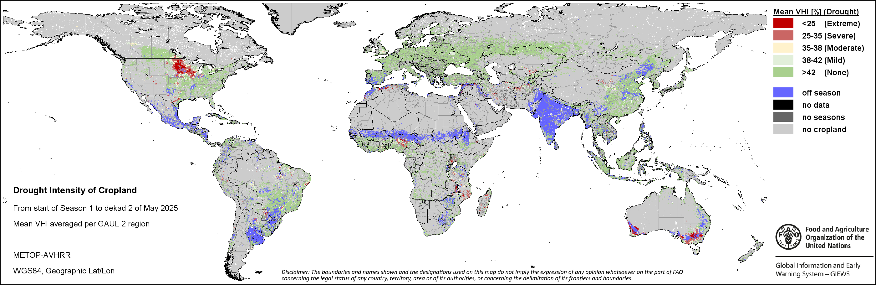FAO, GIEWS, Earth Observation,METOP, NDVI, ASIS, VHI, VCI,ECWMF ...